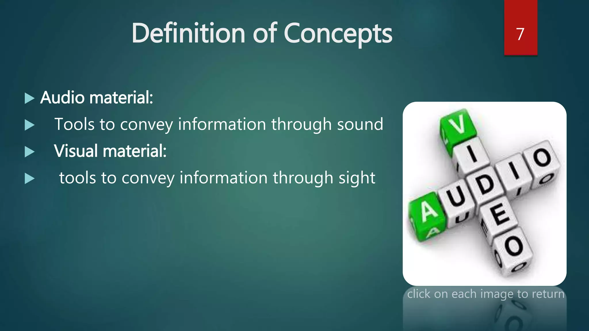 Audiovisual materials slide | PPTX
