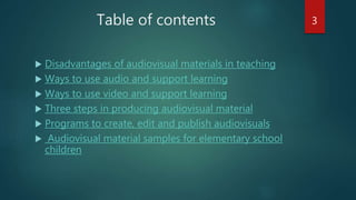 Audiovisual materials slide | PPTX