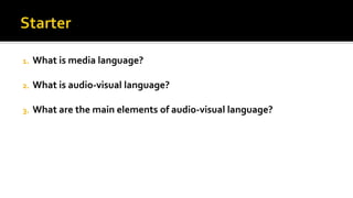 Audiovisual media language 2 Camera angles and movements | PPTX ...