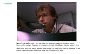 Audiovisual media language 2 Camera angles and movements | PPTX