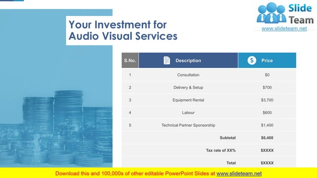 Audio Visual Proposal Template PowerPoint Presentation Slides | PPT