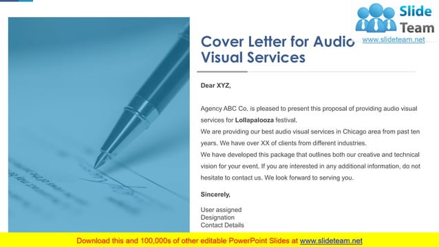 Audio Visual Proposal Template PowerPoint Presentation Slides | PPT