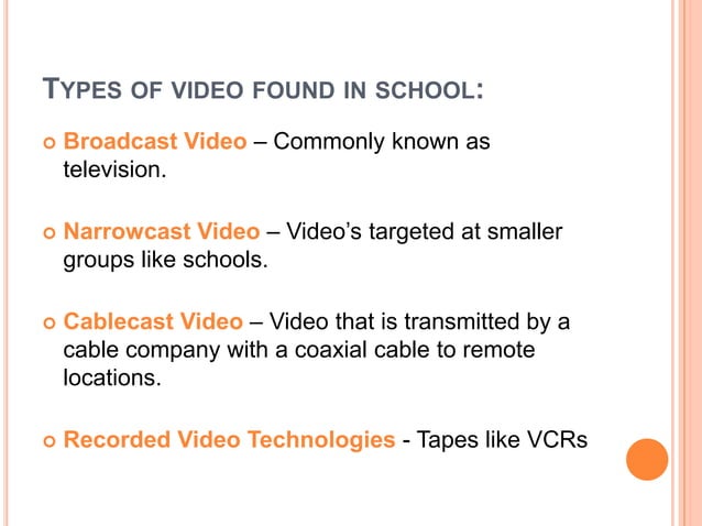 Audio Visual Technologies | PPTX