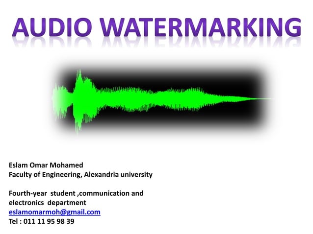 Audio watermarking