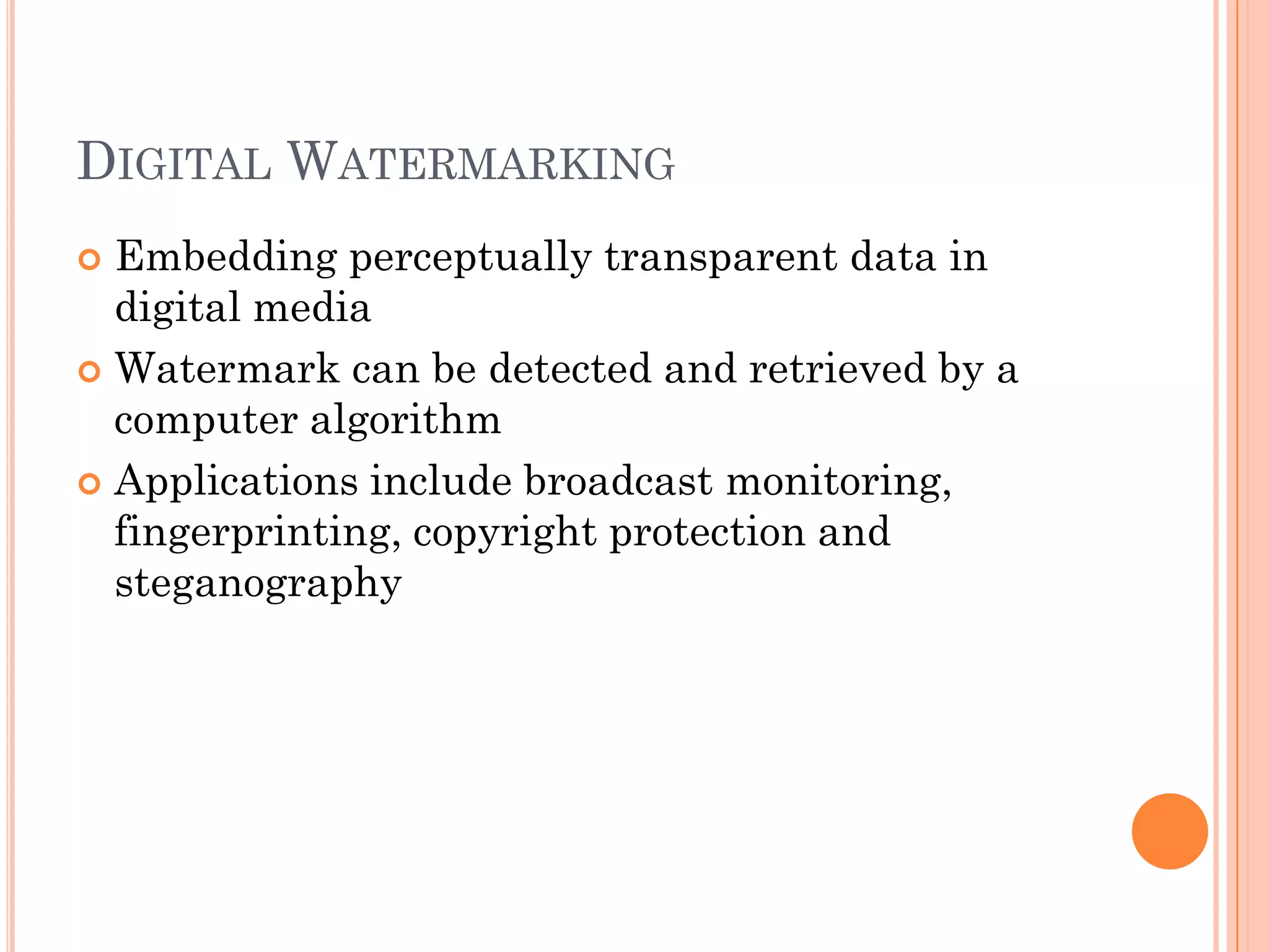 Audio Watermarking and Steganography | PDF | Digital Audio | Computer ...