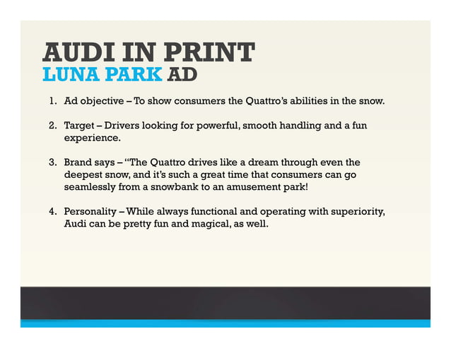 Audi presentation | PDF