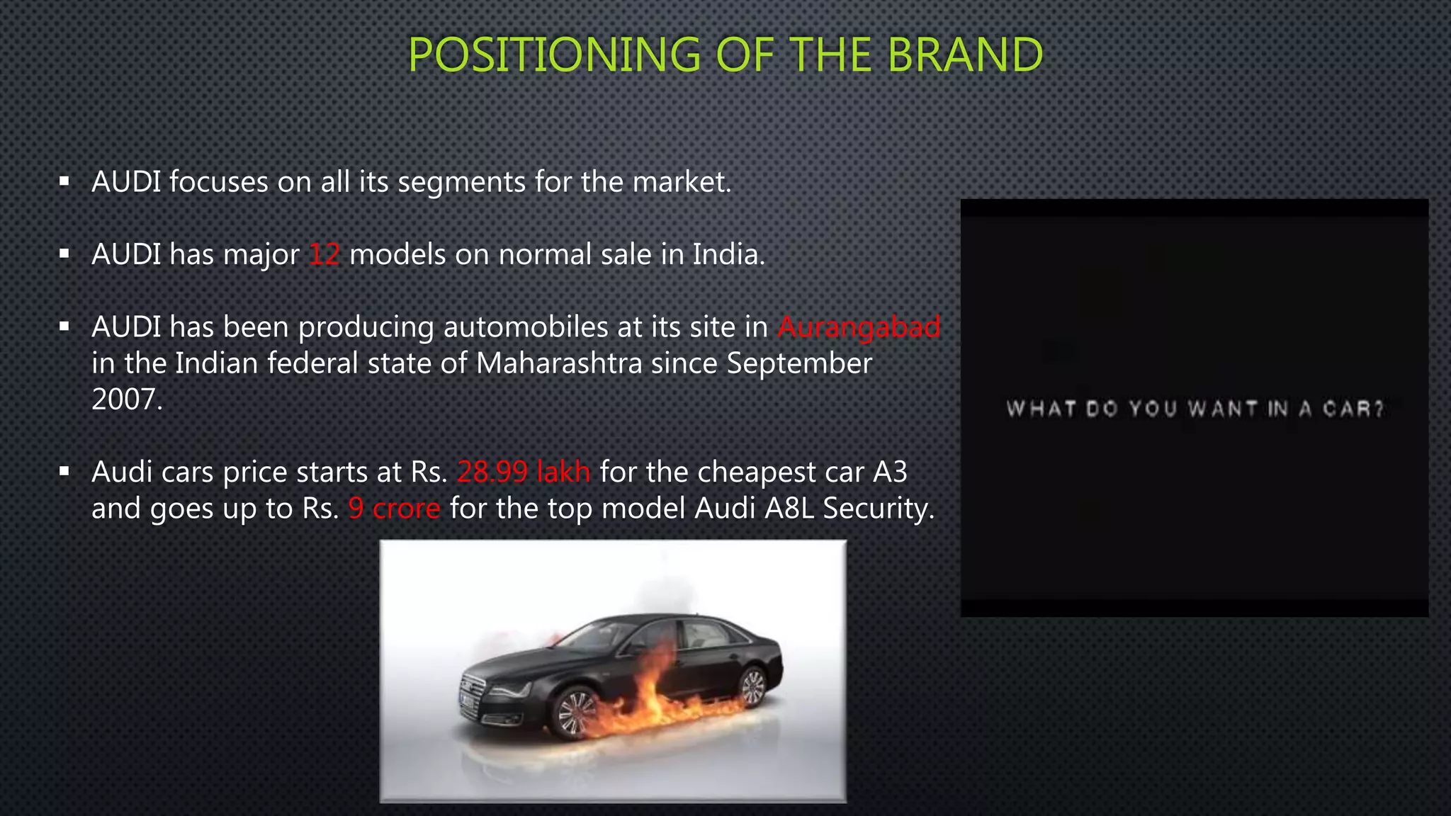 Visual Merchandising of Audi (1915981006) | PPT