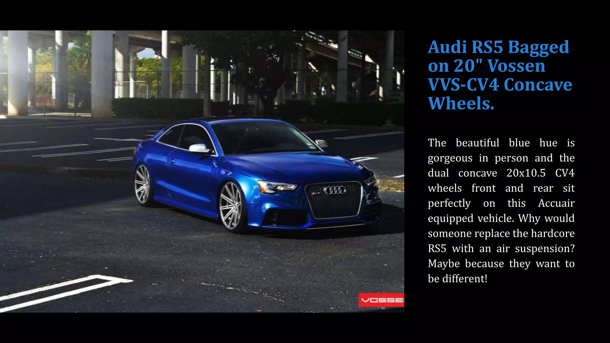 Audi RS5 Bagged on 20" Vossen Wheels VVS-CV4 Concave Wheels. | PPSX