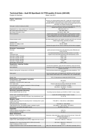 Audi S5 tech specs | PDF