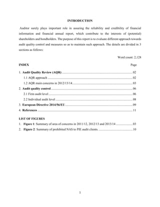 Audit Quality Control | PDF