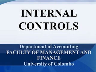 Internal Controls | PPTX