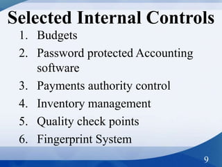 Internal Controls | PPT