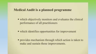 Medical audit_audit in hospitals and medical | PDF