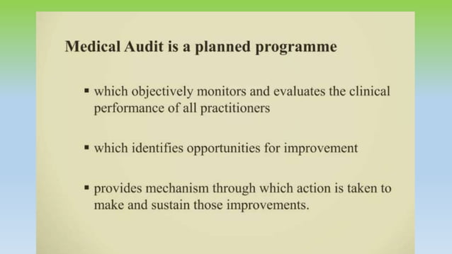 Medical audit_audit in hospitals and medical | PDF