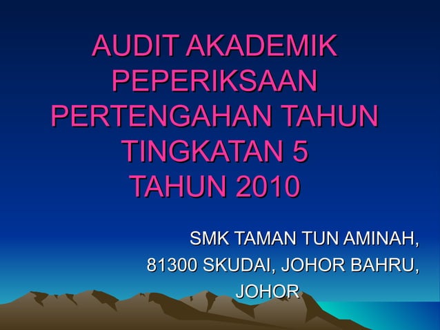 Audit akademik-spm | PPT