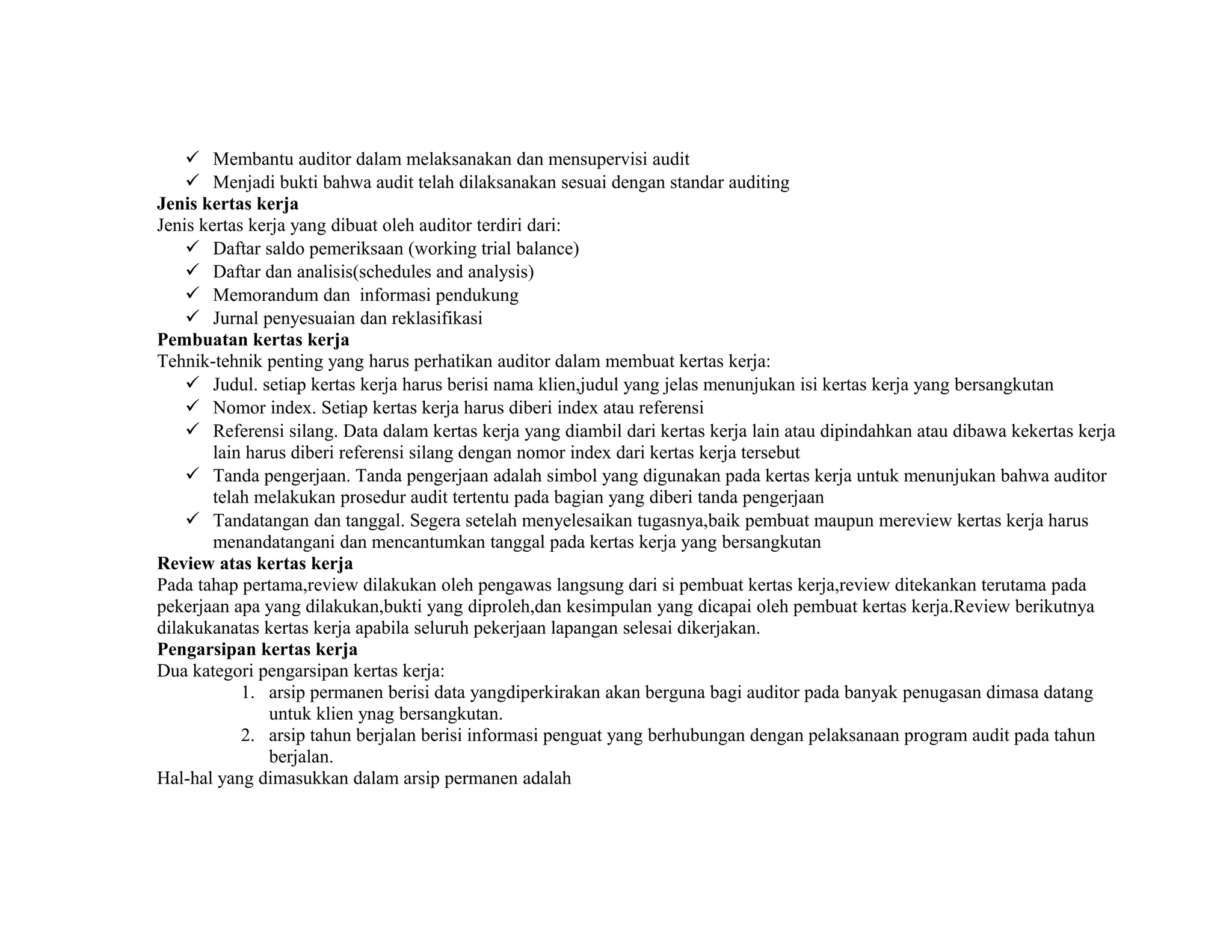 Audit kertas-kerja | DOC