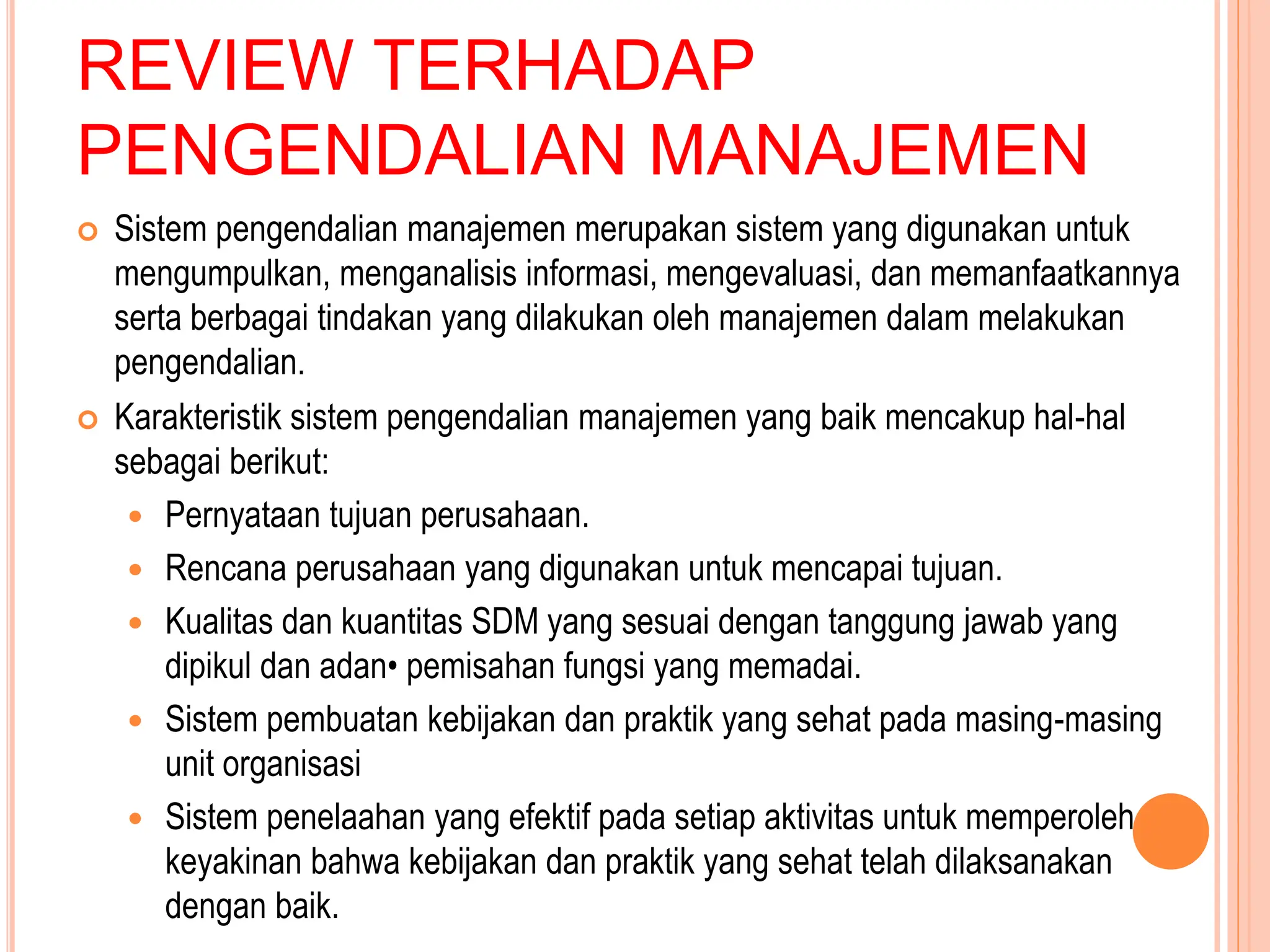 Audit manajemen dalam perusahaan baik kec | PPT