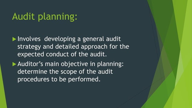 AUDIT-PLANNING.pptx | Business Accounting & Finance | Business