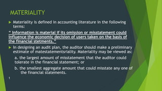 audit-planning,steps in the planning,importance and materiality | PPTX ...