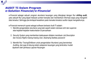 Audit Sistem Informasi Akuntansi Keuangan dg software e-solution ...