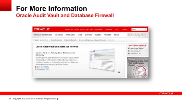 Introducing Oracle Audit Vault and Database Firewall | PPTX