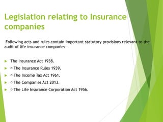 Audit of Insurance Companies | PPTX
