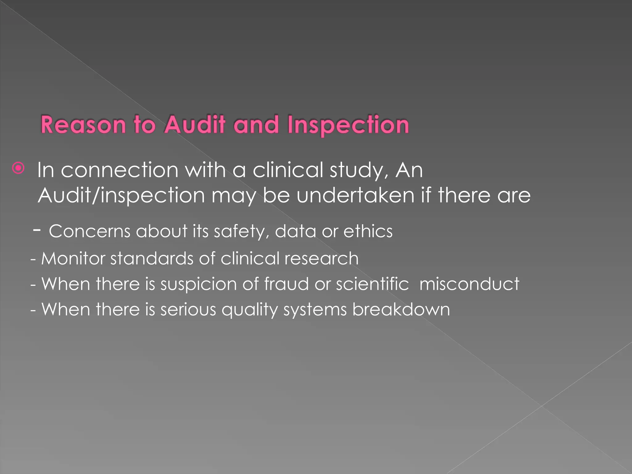 Audit and inspection in clinical trials.ppt