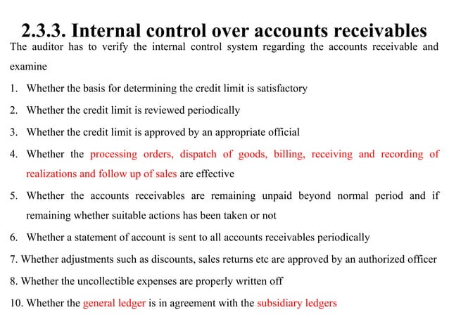 Audit 2 ch 2 AUDIT OF ACCOUNTS RECEIVABLES AND SALES.pptx | Sales | Business