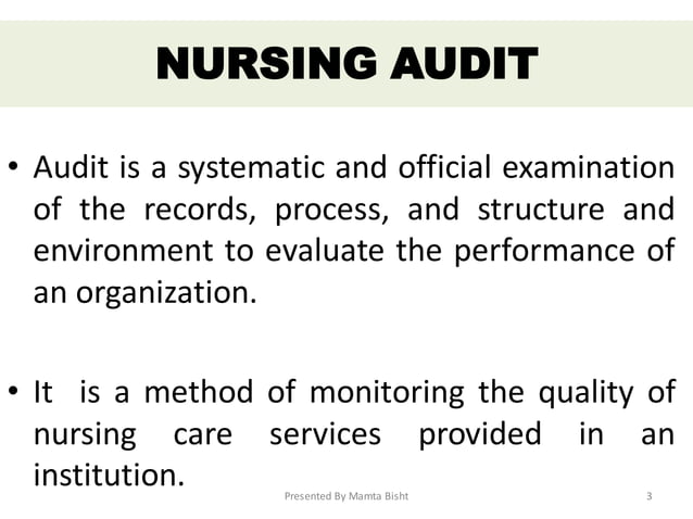 Nursing Audit | PDF