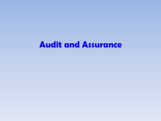 Audit and assurance | PPT
