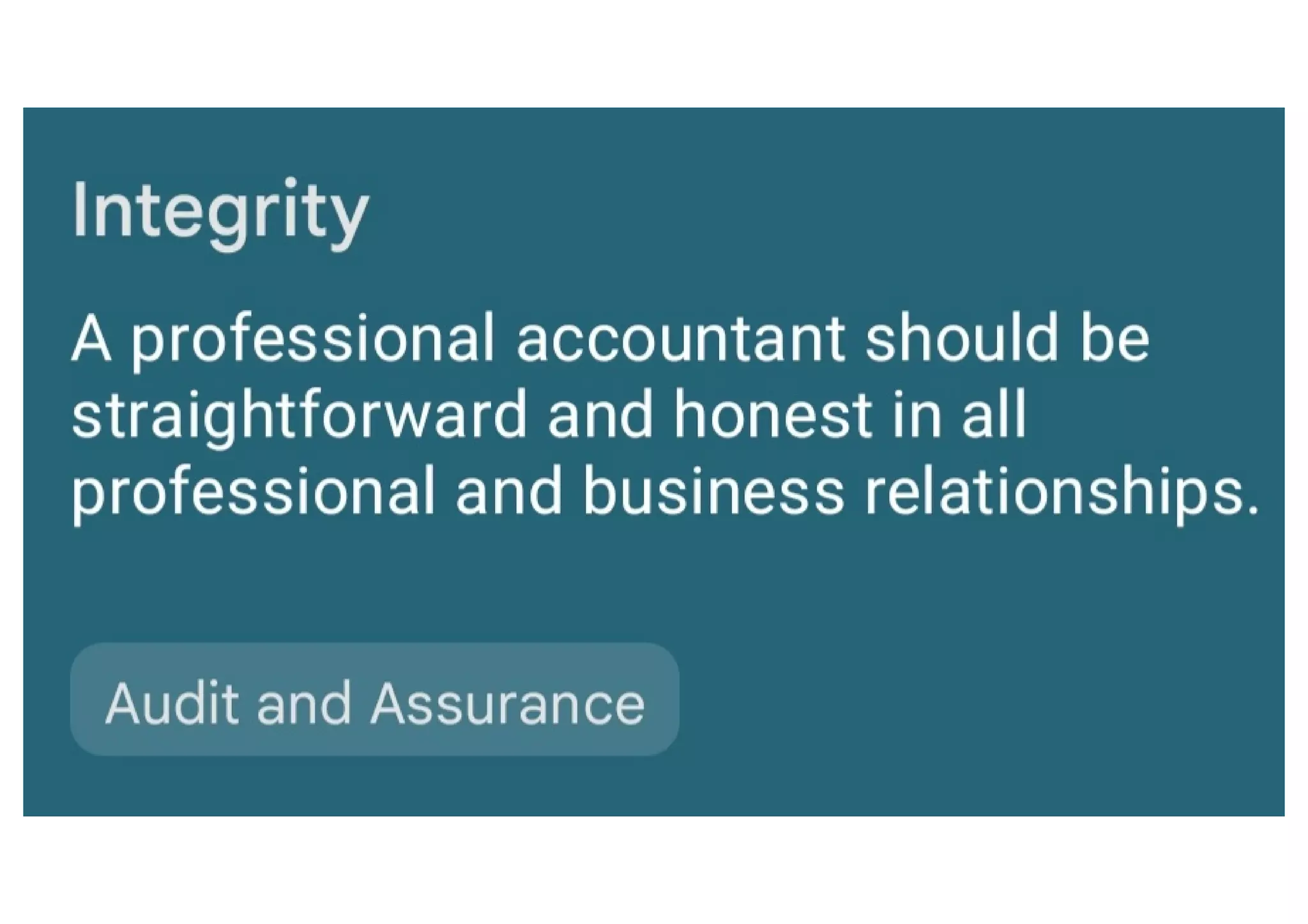 Audit and Assurance - IFAC Code of Ethics - Fundamental Principles | PDF