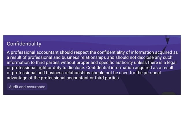 Audit and Assurance - IFAC Code of Ethics - Fundamental Principles ...