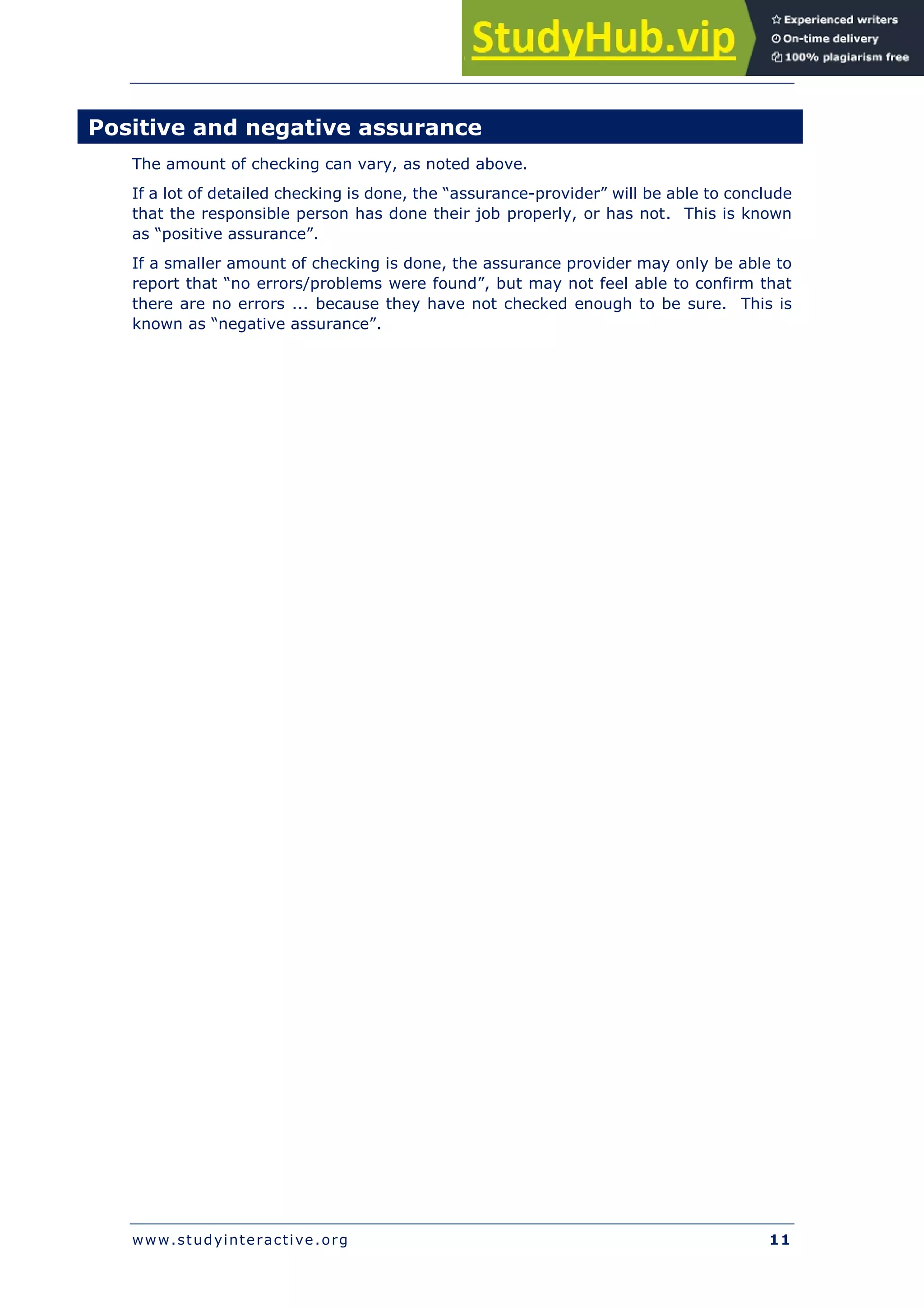 Audit And Assurance Class Notes | PDF