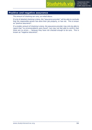 Audit And Assurance Class Notes | PDF