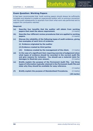 Audit And Assurance Class Notes | PDF
