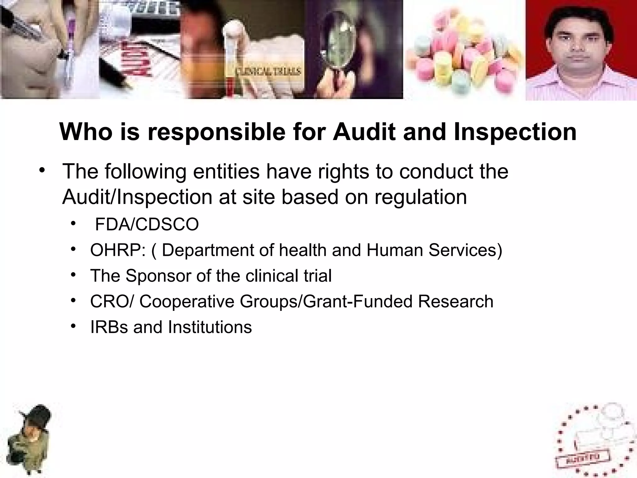 Audit and Inspection in Clinical Trial | PPT