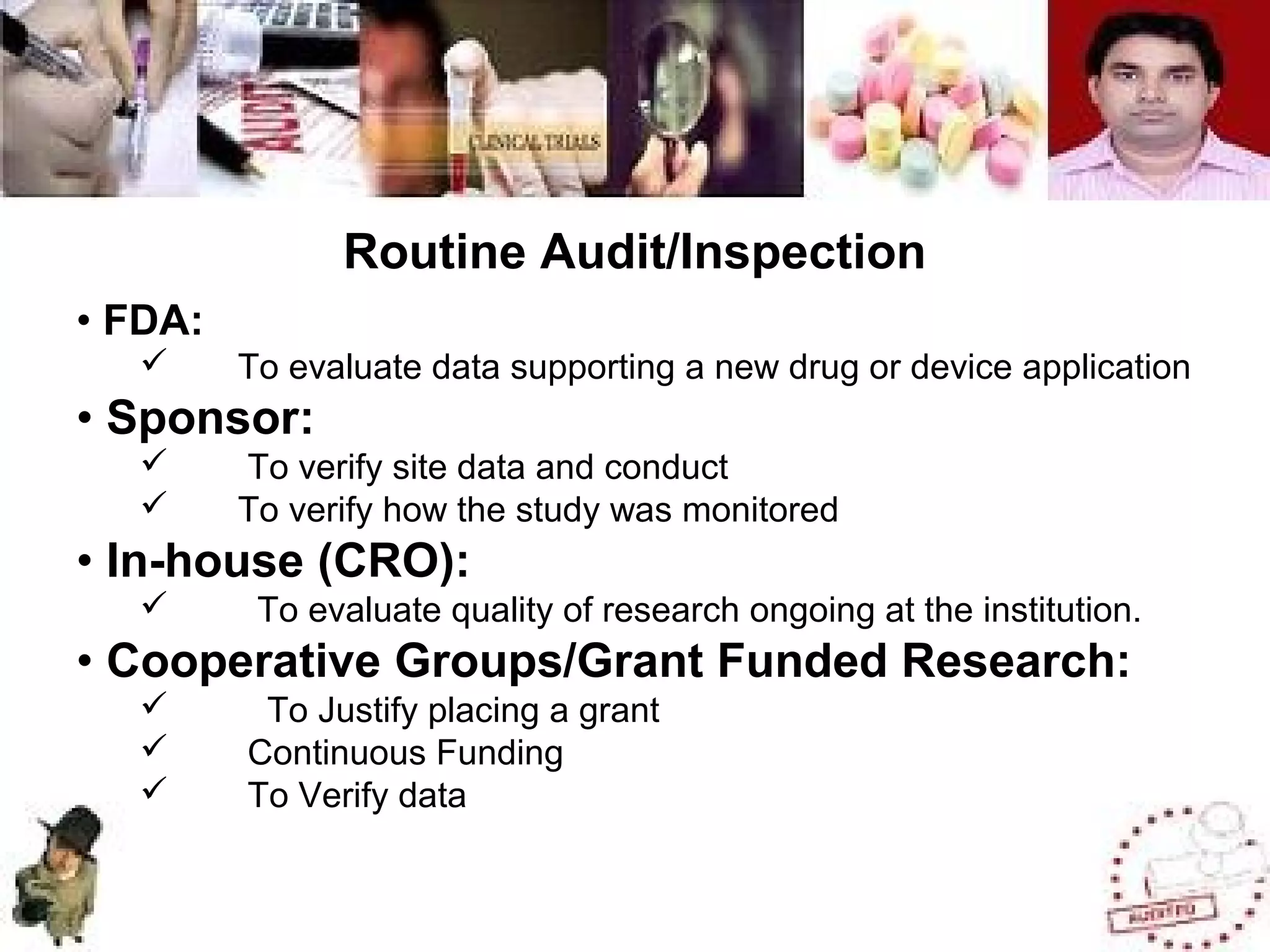 Audit and Inspection in Clinical Trial | PPT