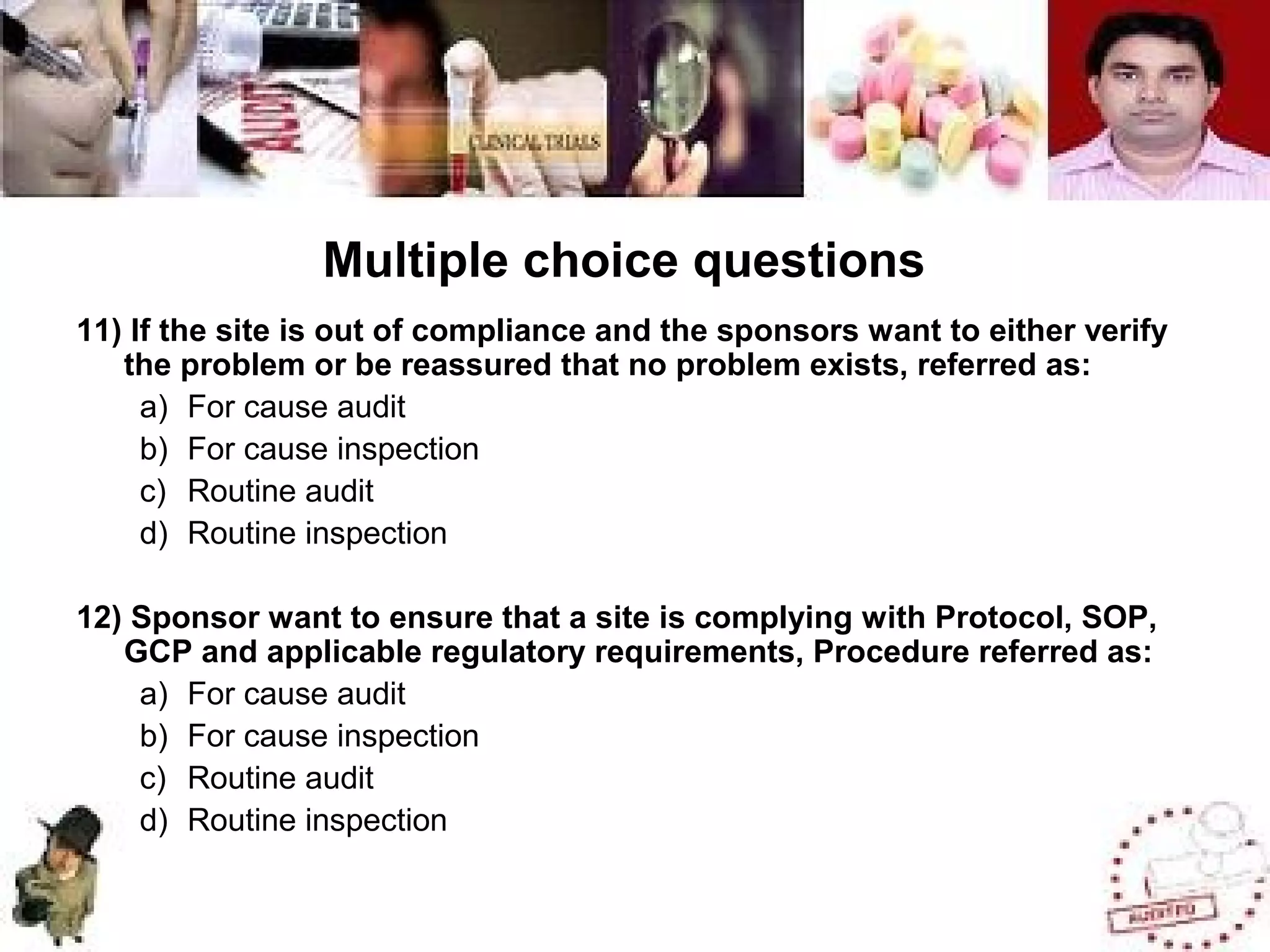 Audit and Inspection in Clinical Trial | PPT