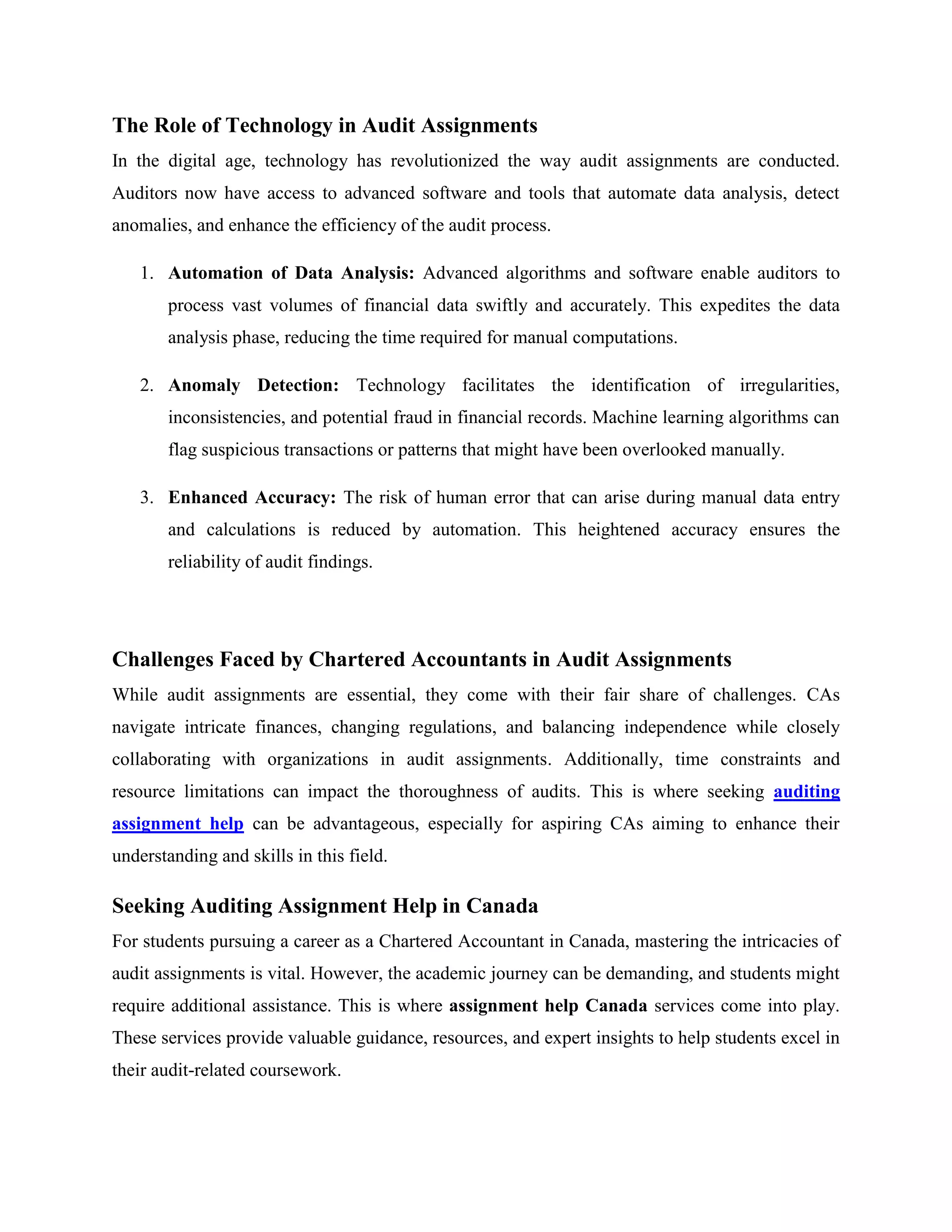 Audit Assignments for Chartered Accountants.pdf | Financial Regulation | Economy