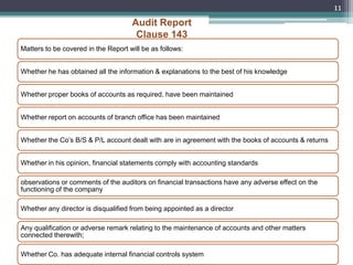 Audit & auditors companies act 2013 | PPTX