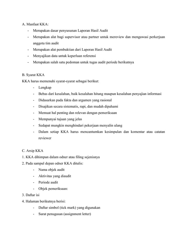 Audit bab 3 kertas kerja audit dan program audit | PDF