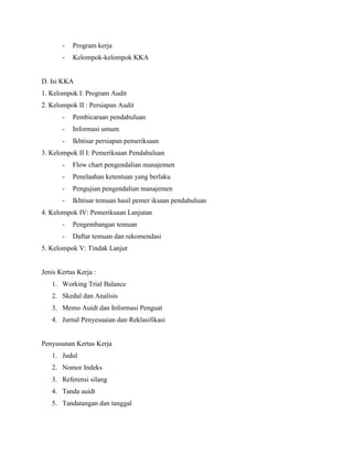 Audit bab 3 kertas kerja audit dan program audit | PDF