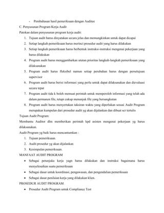 Audit bab 3 kertas kerja audit dan program audit | PDF