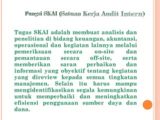 Audit Bank Standart Pelaksanaan Fungsi Audit Intern Bank (SPFAIB) | PPT