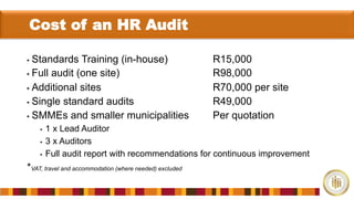 HR Audits go live! Slides by Christine Botha: Head of SABPP Audit Unit ...
