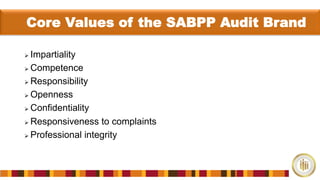 HR Audits go live! Slides by Christine Botha: Head of SABPP Audit Unit ...