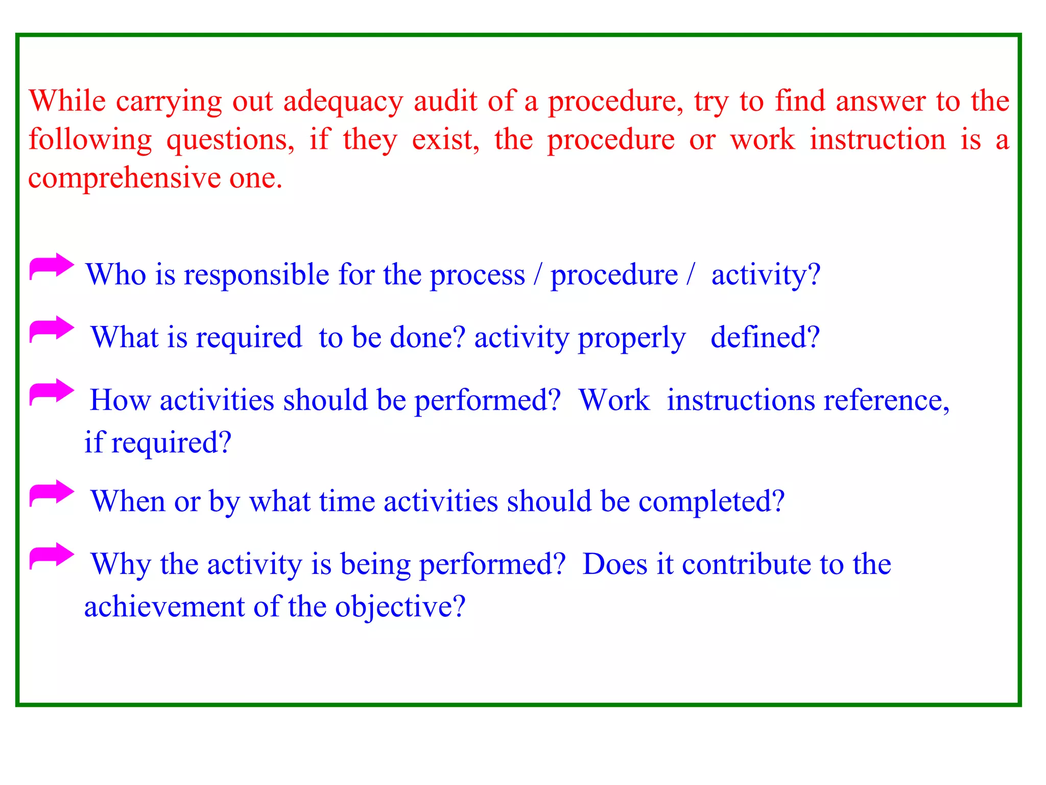 Audit Check List | PPT