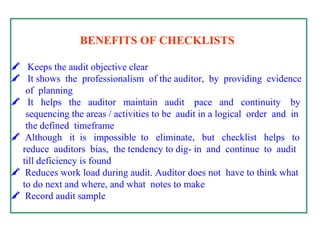 Audit Check List | PPT