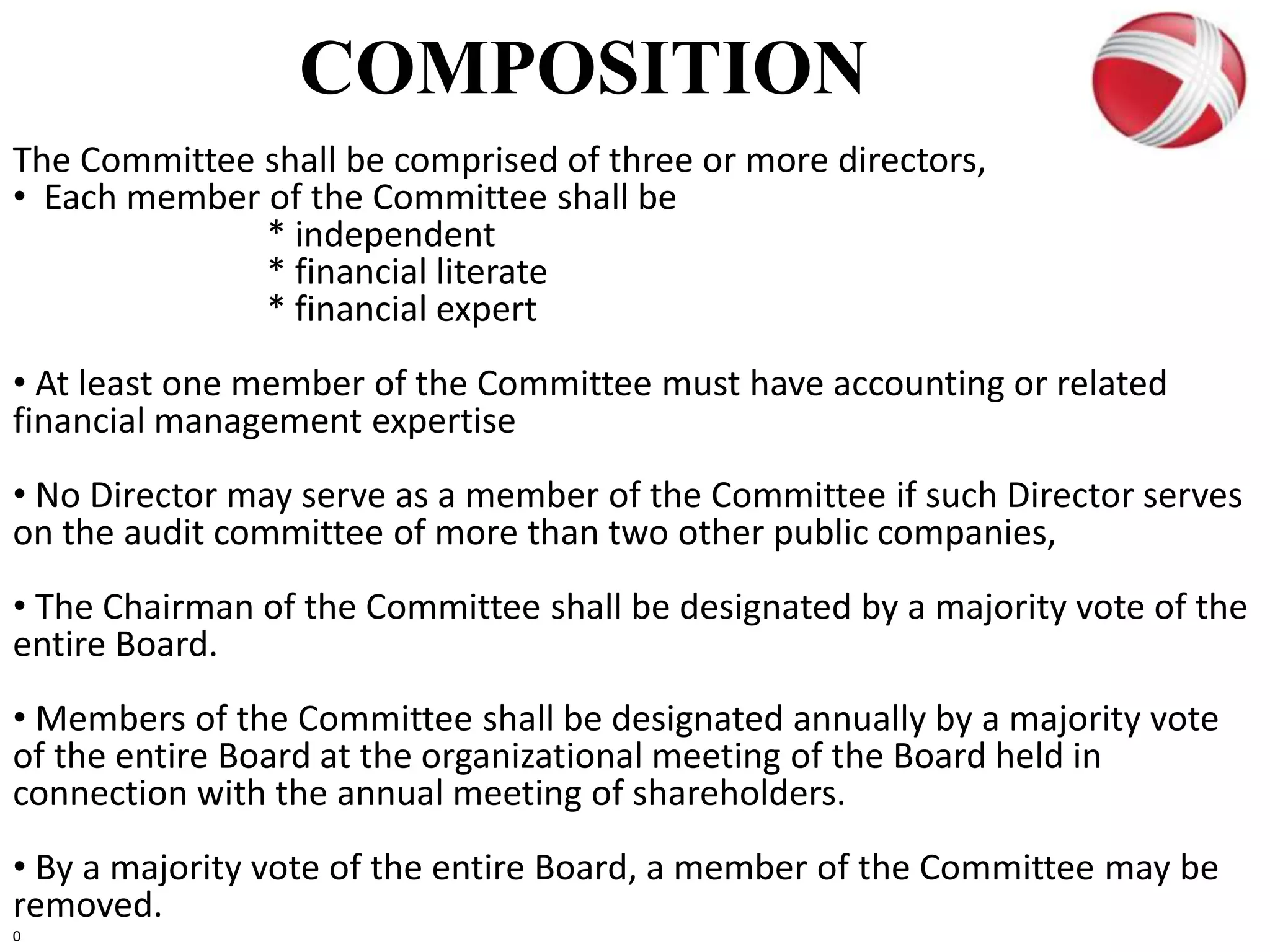 Audit committees and its role in auditing process | PPTX