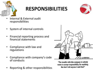 Audit committees and its role in auditing process | PPTX